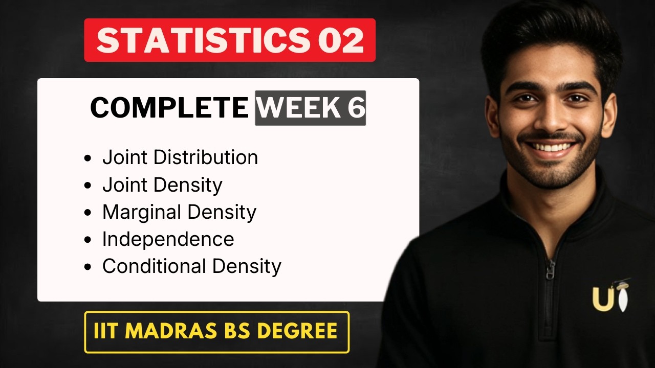 Complete Statistics 02  Week 6 + Question Practice | IIT Madras BS Degree