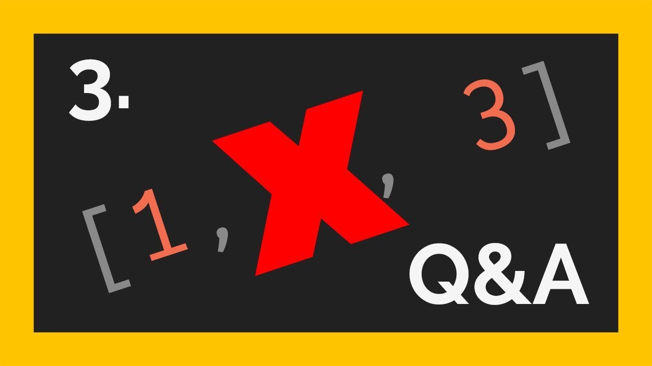 Q&A | 3. How do I remove an element from an array in JavaScript?
