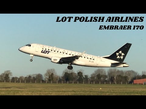 LOT Polish Airlines landing and take off from Dublin Airport *STAR ALLIANCE LIVERY*