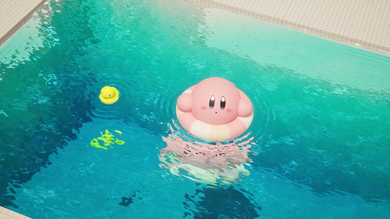 Kirby Swimming Pool Summer Vibes | Wallpaper Engine