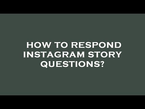 How to respond instagram story questions?
