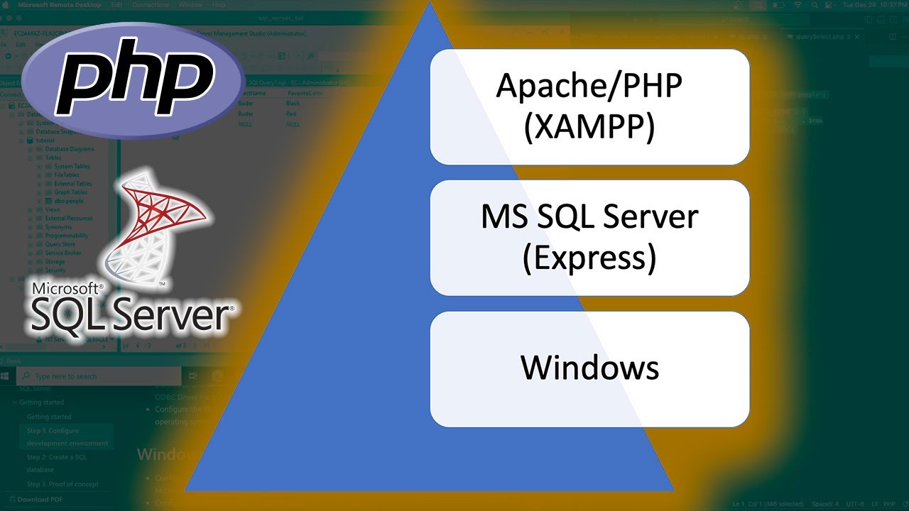 MS SQL Server and PHP (Apache) stack setup tutorial (Windows)