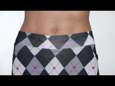 Black Argyle Running Capri Skirt by RunningSkirts