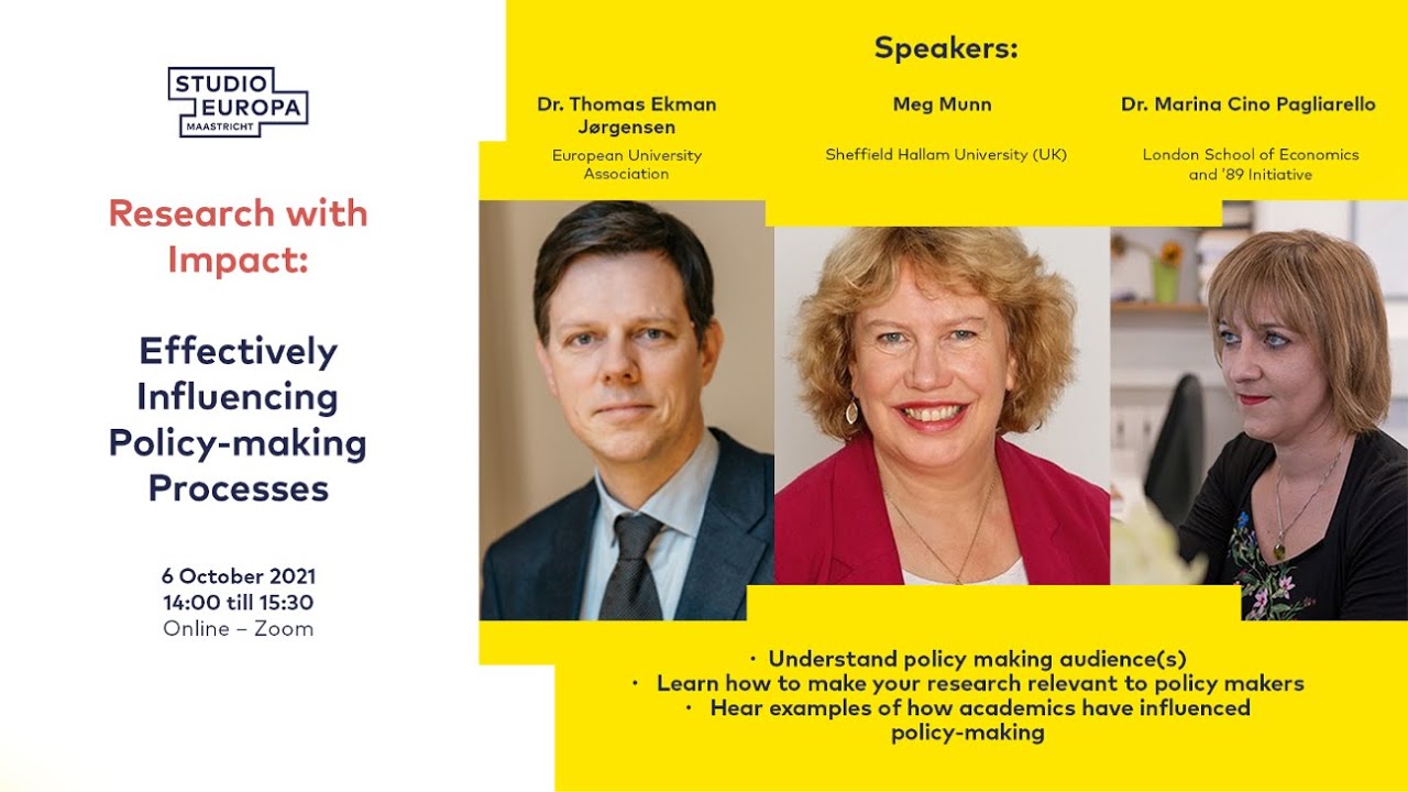 Research with Impact  Effectively Influencing Policy Making Processes