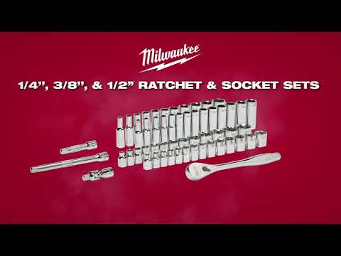 1/4", 3/8" & 1/2" Ratchet & Socket Sets
