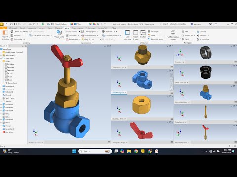 Autodesk Inventor Assembly: Manual Expansion Valve CAD Design