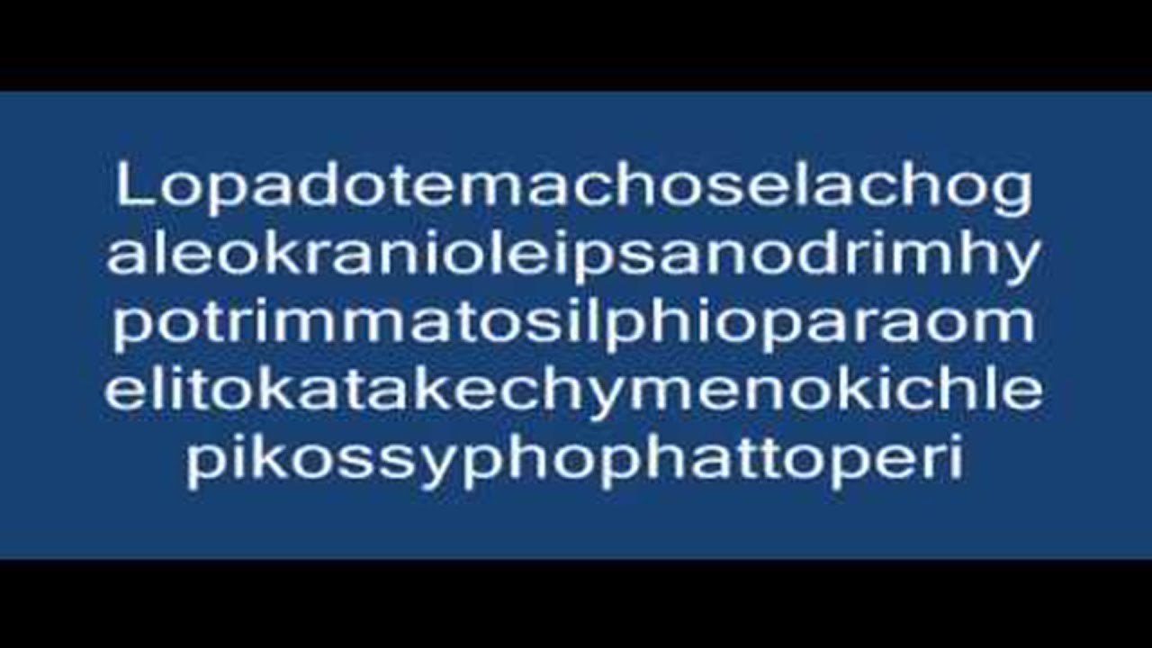 The longest English word: