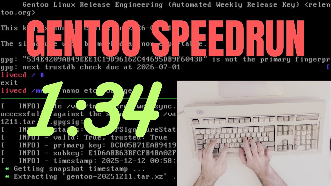 GENTOO SPEEDRUN - 1:34