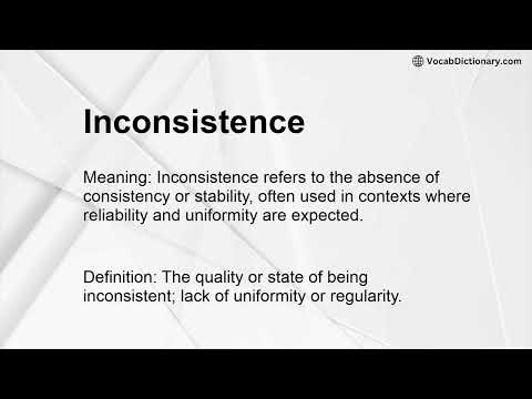 Inconsistence Meaning