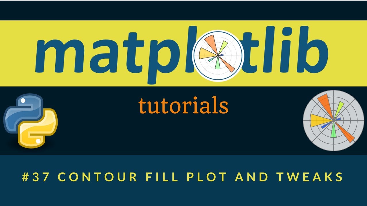 Matplotlib Plotting Tutorials : 037 : Contour Fill Plot and Tweaks