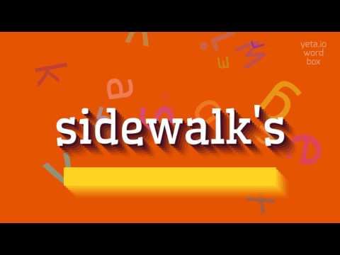 How to say "sidewalk's"! (High Quality Voices)