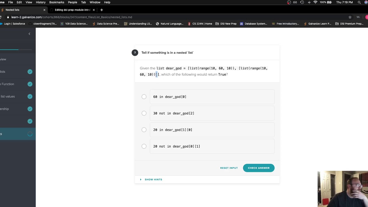 Python List Basics - Nested lists - Challenge #1