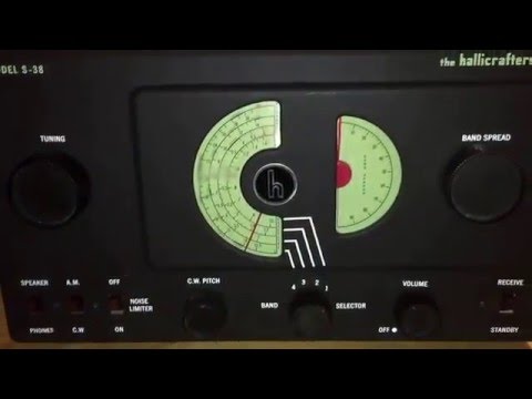 Restored Hallicrafters S-38 Shortwave Radio Receiver, from August, 1946