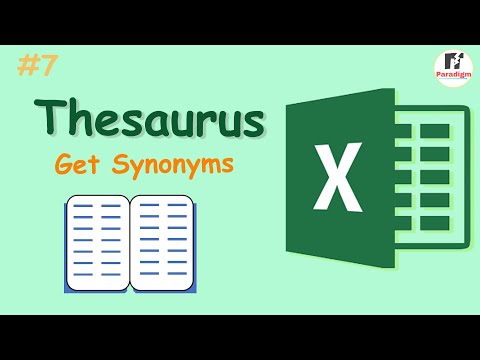 Using Thesaurus in MS Excel