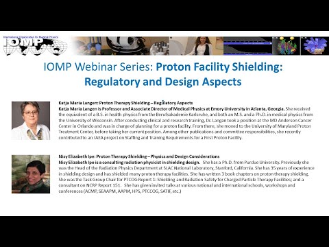 IOMP Webinar: Proton Facility Shielding: Regulatory and Design Aspects