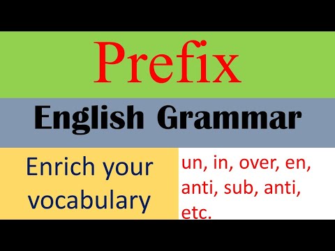Prefix| What is Prefix?| Prefix with examples