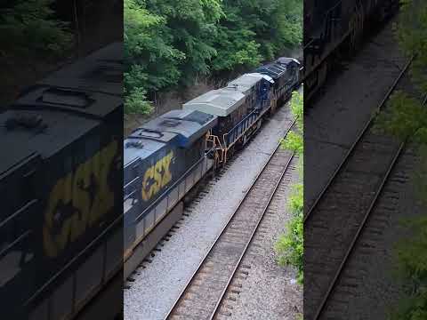 CSX #1827 B&O Heritage Unit flies out of Etowah, TN! #train #railway #railfans #csxstrains