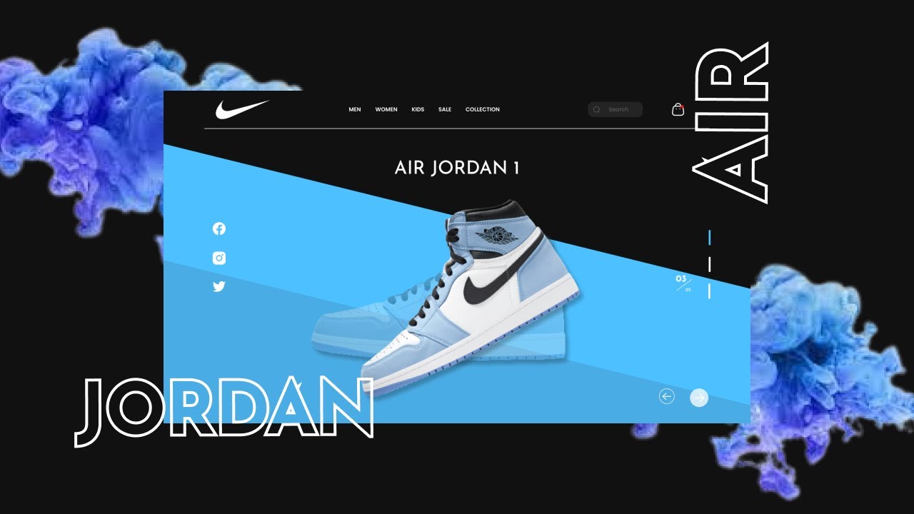 Shoe UI Website Design on Figma | Speed Art