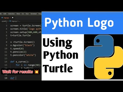 Python Tutorial - Drawing python logo using python turtle
