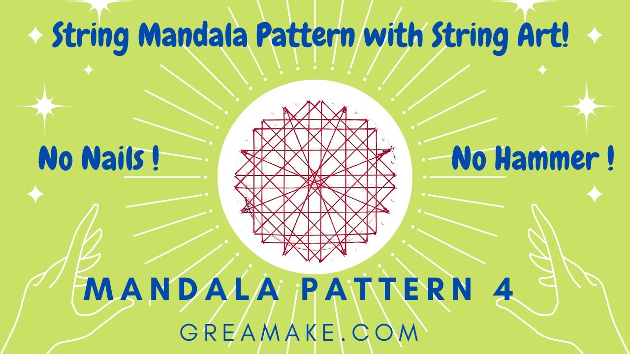 DIY Simple MANDALA Pattern 4 String Art without Nails and Hammer ! Math STEM Activity Tutorial