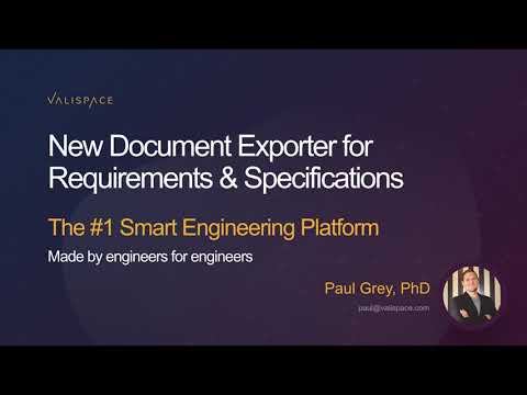 Document Exporter for Requirements and Specifications