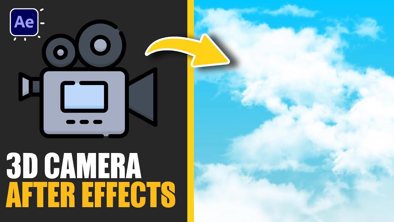 3D Camera Animation Clouds in After Effects Tutorials