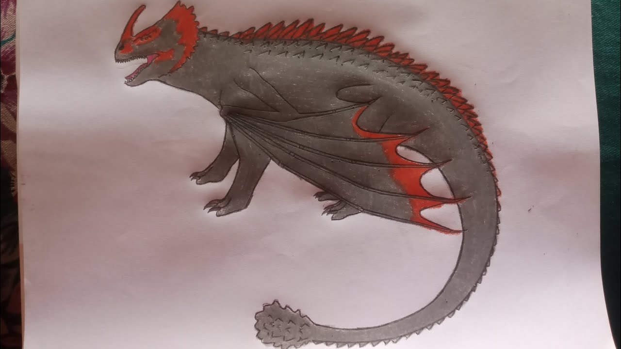 How to draw Red Death dragon 🐉☠️ and how to colour it step by step.