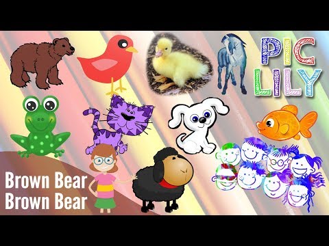 Brown Bear Brown Bear by Bill Martin Jr. and Eric Carle | Read Aloud with Pictures and Subtitles