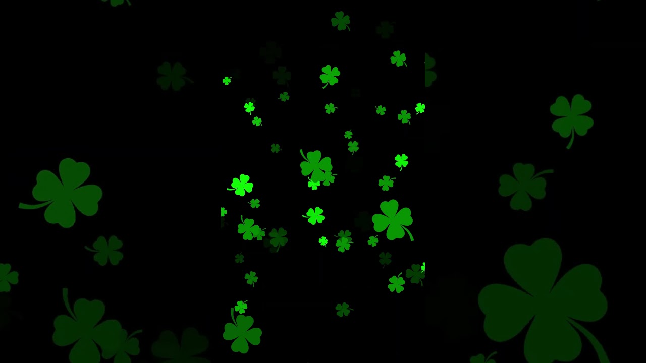 Copyright and royalty-free animated backgrounds. Four leaf clovers