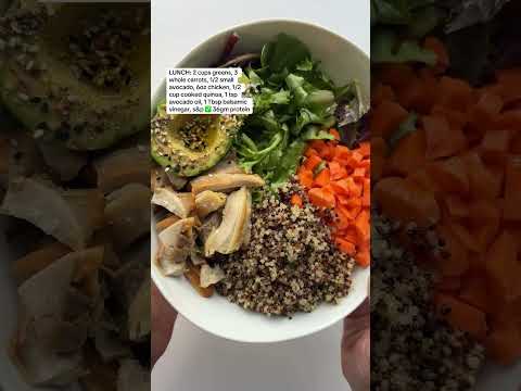 Here’s an example 1600 calories, 130gm+ protein meal plan!