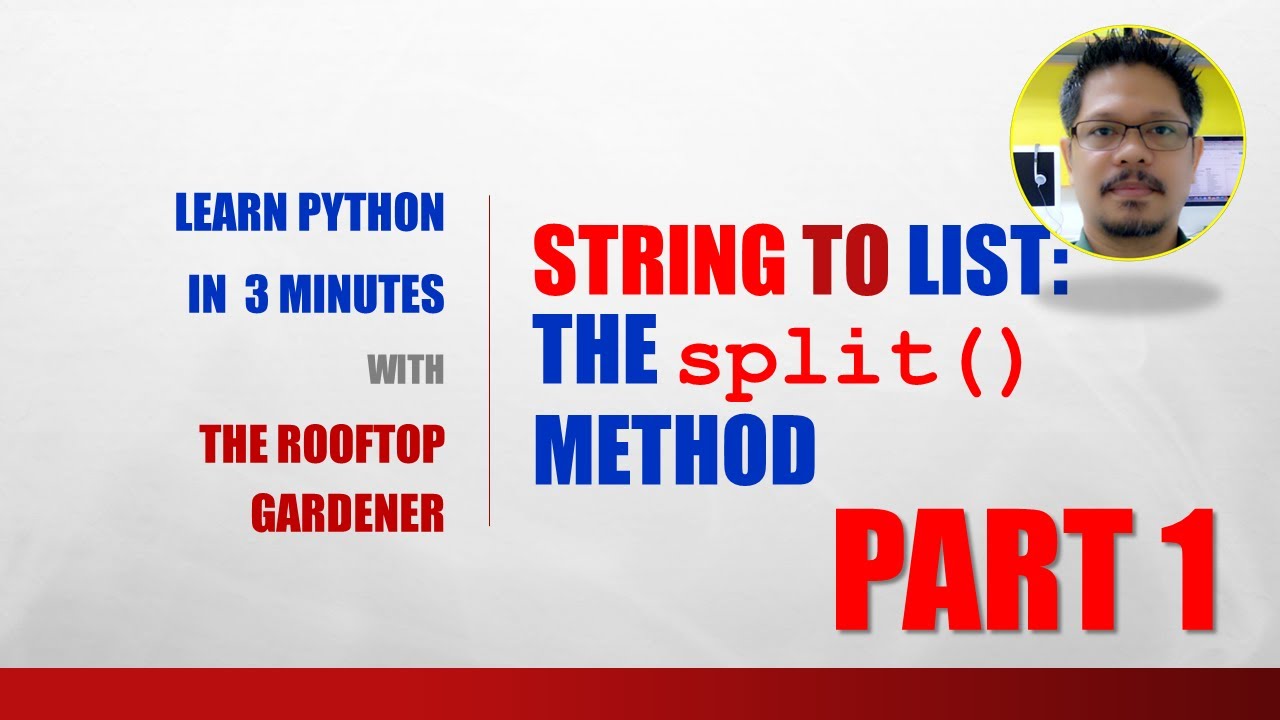 Python for Beginners in 3 Minutes - String split() Method Convert String to List Part 1