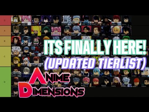 I finally did it. [UPDATED] ANIME DIMENSIONS TIERLIST