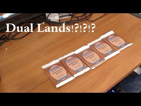 MTG Revised Edition 5 Booster Pack Opening. Dual Lands?