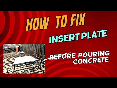 how to fix insert plate #rccwall #civilengineering #reinforcement #shuttering #machine foundati