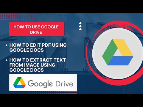 How to Edit PDF Using Google Drive || How to Extract Text from Image Using Google Drive