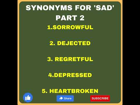 Synonyms for 'Sad'- Part 2