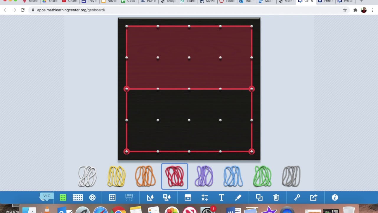 Geoboard App for fractions