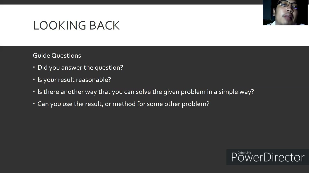 Problem Solving Model - Polya's 4 Step - Process