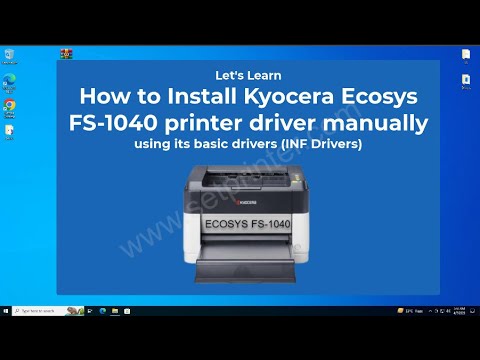 How to Install Kyocera Ecosys FS-1040 Printer Driver Manually Using Its Basic Driver on Windows