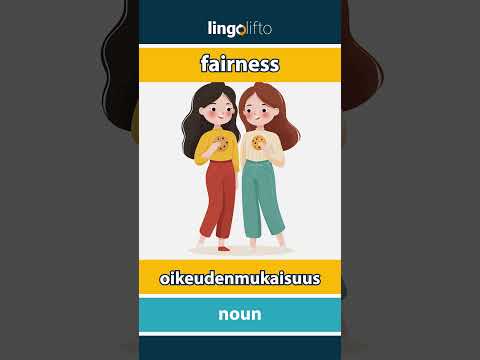 🇬🇧🇫🇮 fairness - oikeudenmukaisuus : learn English : opetellaan englantia : vocabulary builder
