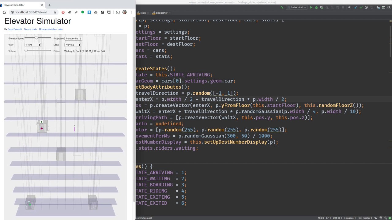 3D Elevator Simulator Rider Class