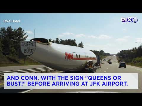 Historic aircraft trucked 300 miles to become new bar at TWA Hotel at Kennedy Airport