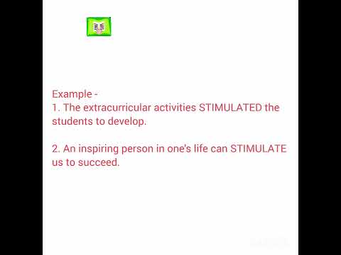 😊📚 Today's English word - Stimulate meaning and example 📖✒️📝 #shorts