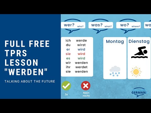 full free German TPRS lesson - future tense "werden"
