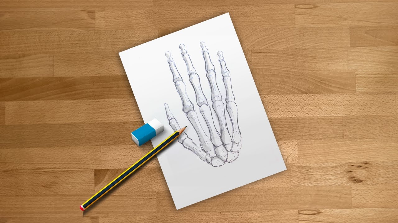 How To DRAW A SKELETON HAND [Simple Guide]