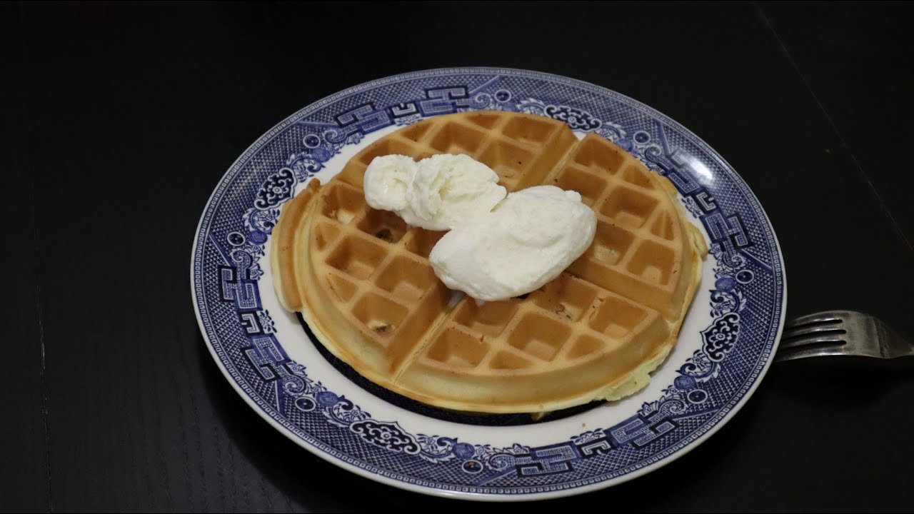 Waffle and Ice Cream Breakfast