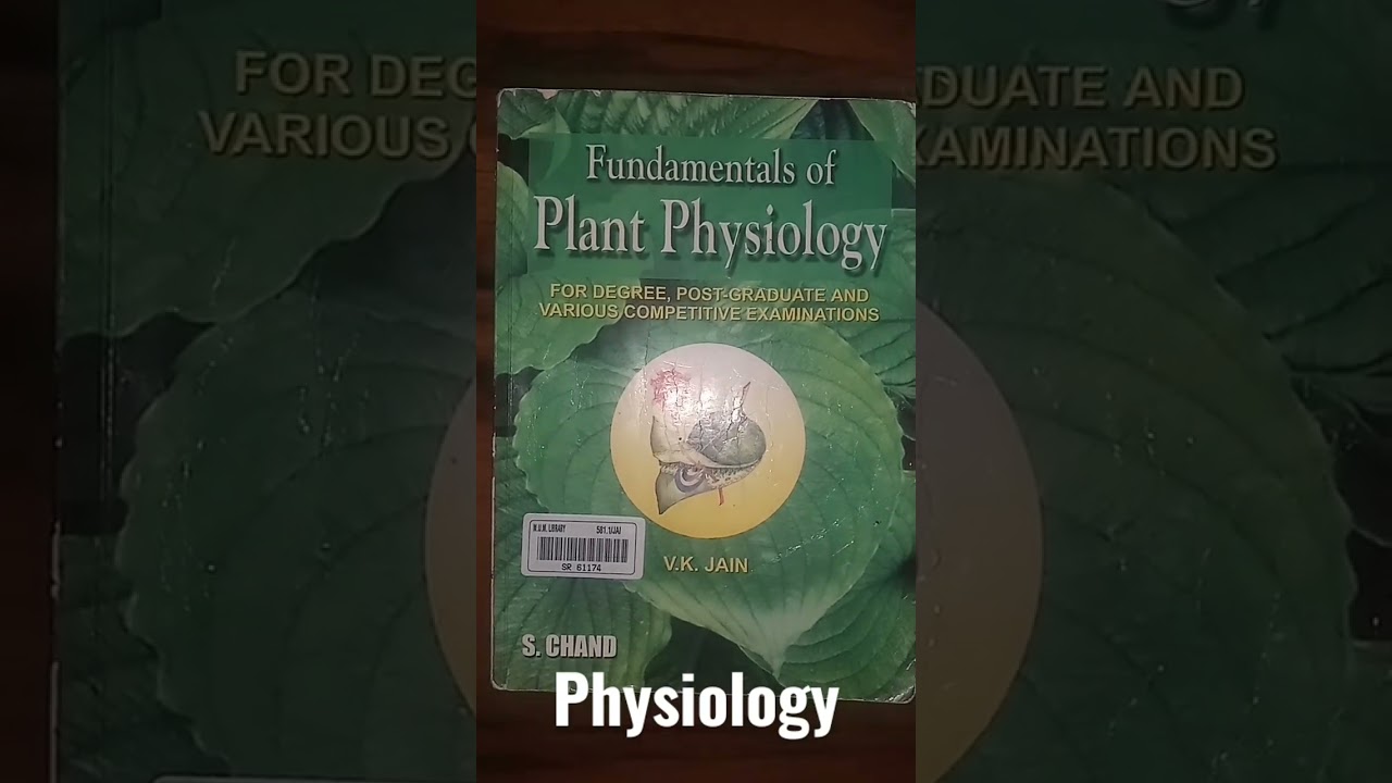 Fundamental of plant physiology book for degree students |writer-V.K. Jain|B.sc second year