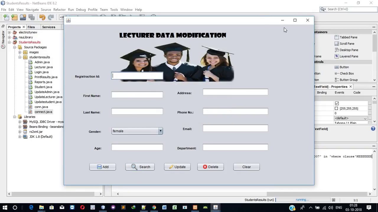 Result Management System Project in Core Java