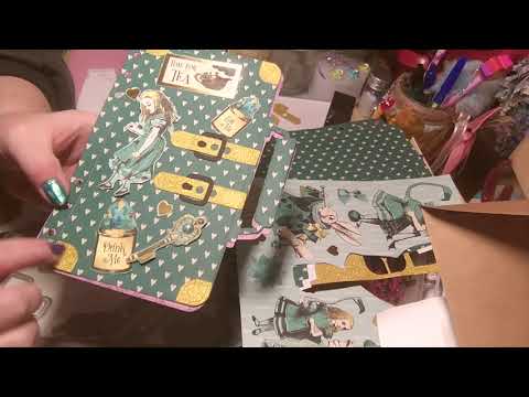 Stash busting Alice in teal paper pad