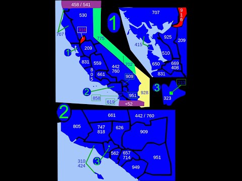 Area codes 310 and 424